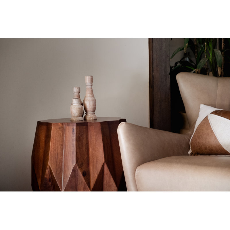 Bandla solid wood drum end table store